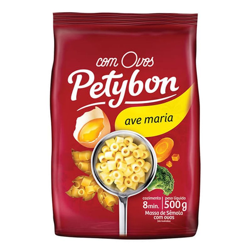 Macarrão com Ovos Ave Maria Petybon 500g Macarrão com Ovos Ave Maria Petybon 500g