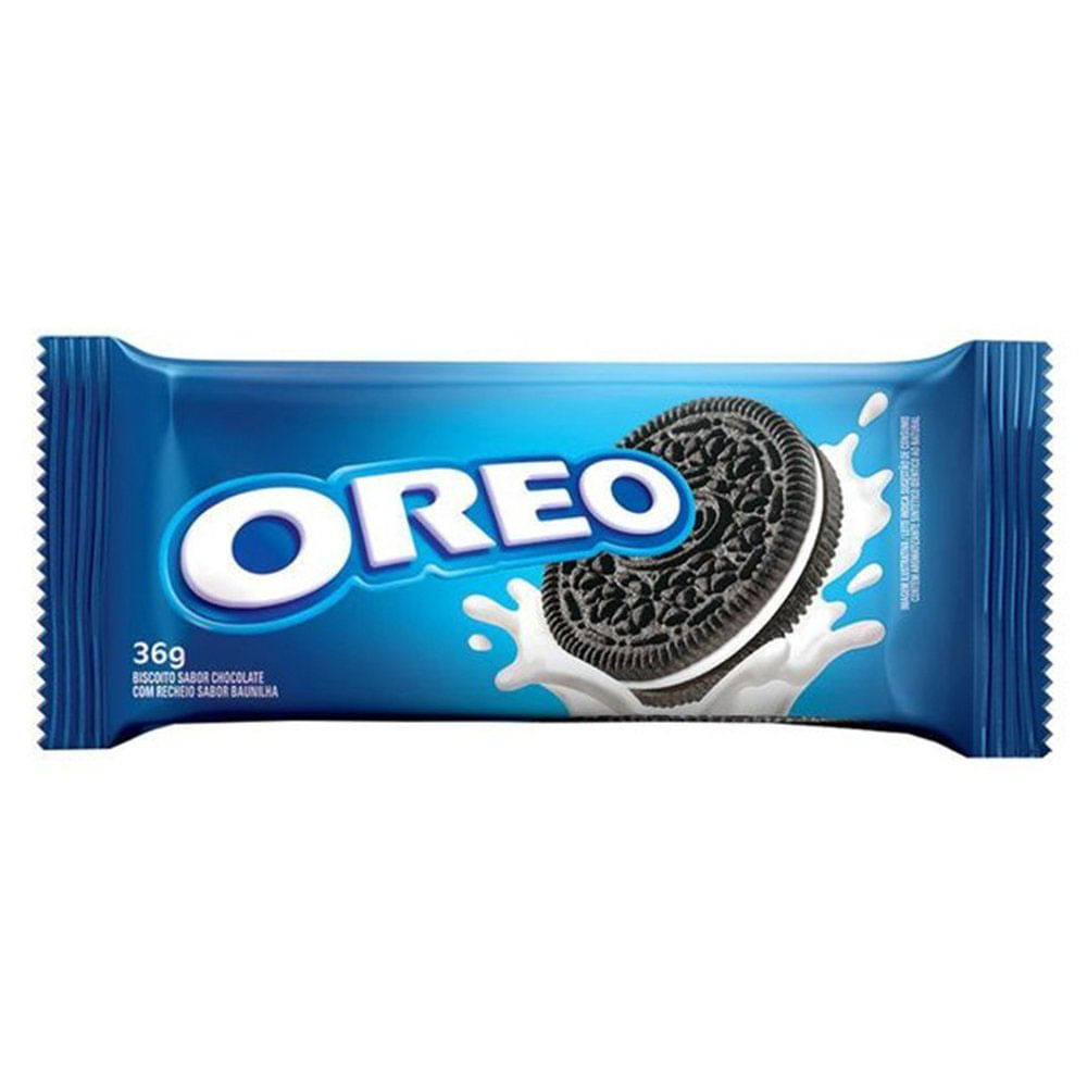 Biscoito Chocolate Recheio Chocolate Oreo Pacote 36g Biscoito Chocolate Recheio Chocolate Oreo Pacote 36g