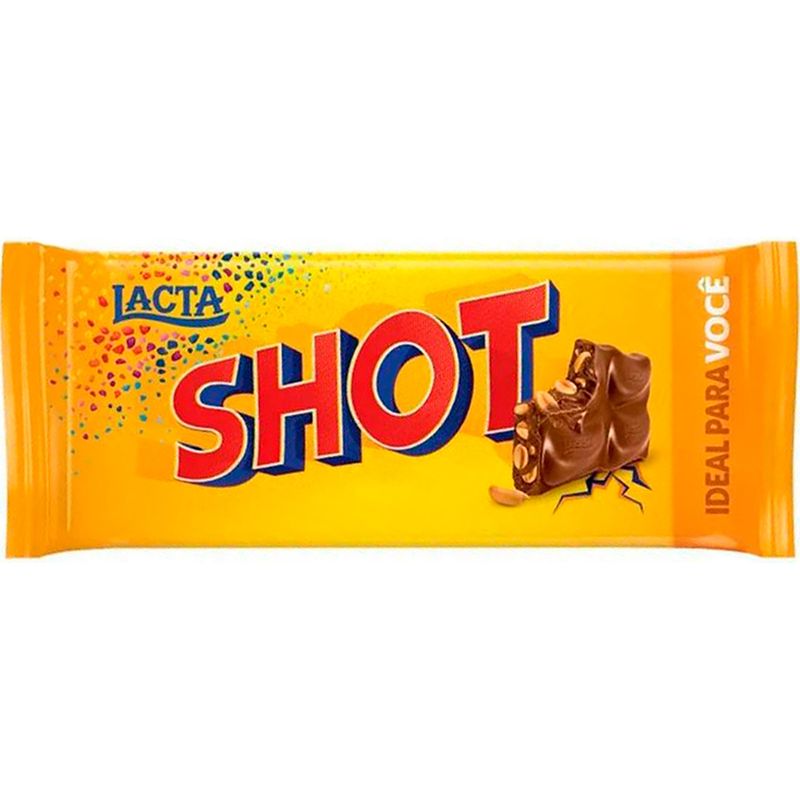 Chocolate Ao Leite Amendoim Lacta Shot Tablete 90g Chocolate Ao Leite Amendoim Lacta Shot Tablete 90g